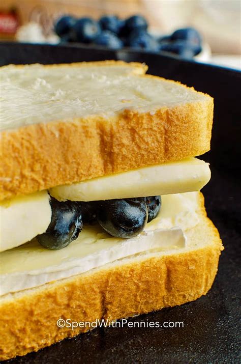 Blueberry Brie Grilled Cheese Easy To Make Spend With Pennies