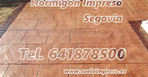 Hormigón Impreso Segovia Tel 641878500