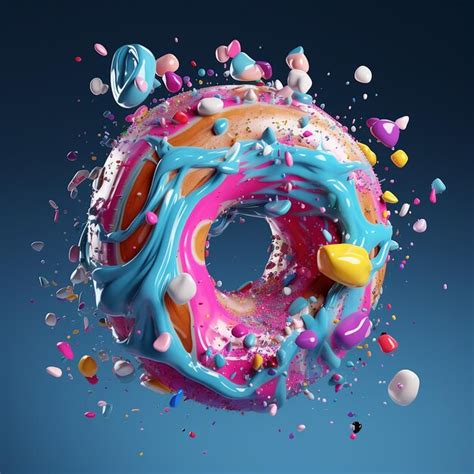 Premium Photo AI Generated Image Of Colourful Donuts In The Abstract