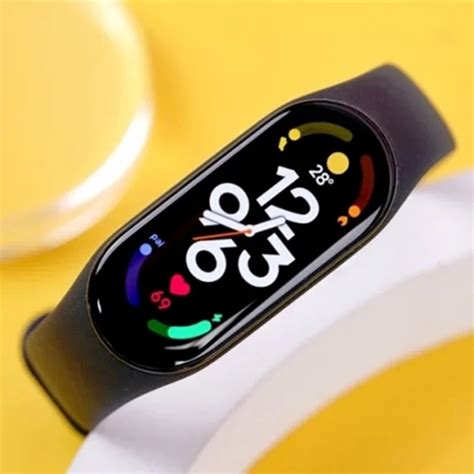 Versão global xiaomi mi banda 7 inteligente pulseira 6 cores amoled