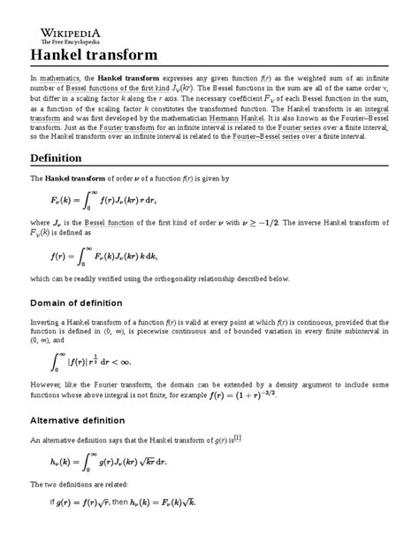 hankel transform pdf