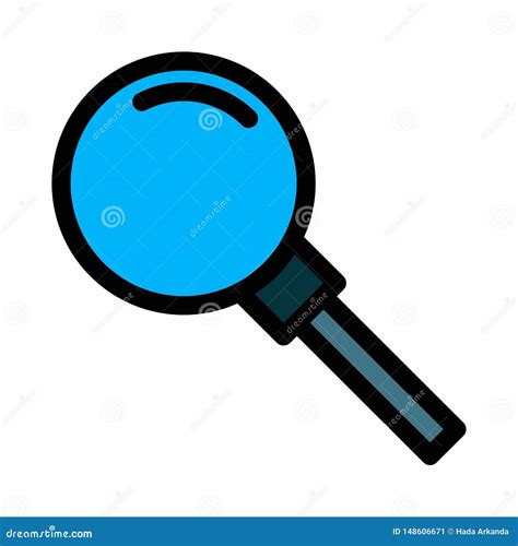 Lupa Logotipo Del Icono Del Vector De La B Squeda O Ejemplo Stock De