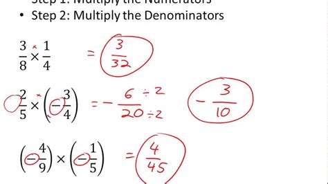 rational numbers lesson 4 multiplying fractions youtube