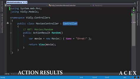 action results day 1 asp mvc tutorials youtube
