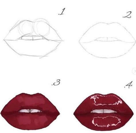 Easy Lips To Draw For Beginners Lipstutorial Org