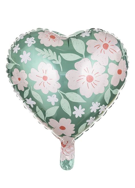 Foliowy Balon SERCE W Kwiaty 1szt Baby Shower Sklep PartyBox Pl