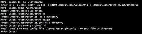 Bash Global Git Config File Does Not Exist Stack Overflow
