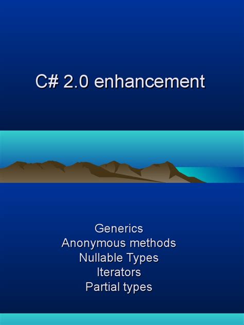 generics pdf c sharp programming language data type