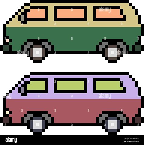 Vector Pixel Art Car Isolated Stock Vector Image Art Alamy