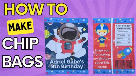 How To Make Chip Bags With Canva Chip Bag Tutorial Free Template