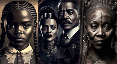 Designer retrata Wandinha e a Família Addams como negros