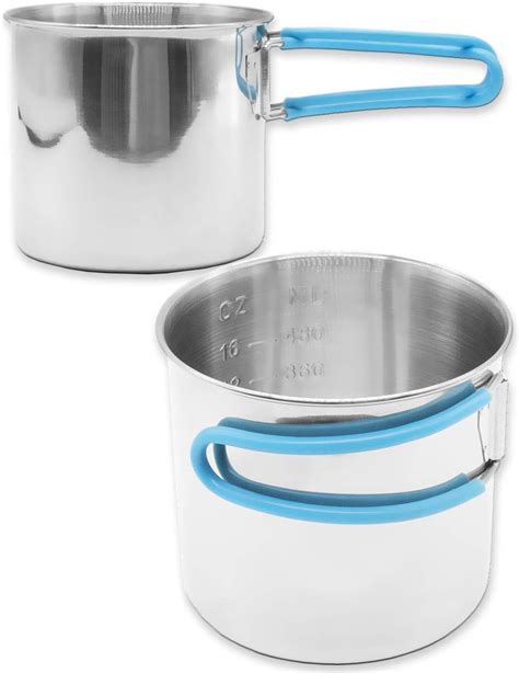 Outdoor Saxx Unzerbrechlicher Edelstahl Camping Becher Mit Klapp Griff