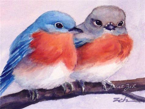 Two Birds On A Branch Painting At PaintingValley Explore