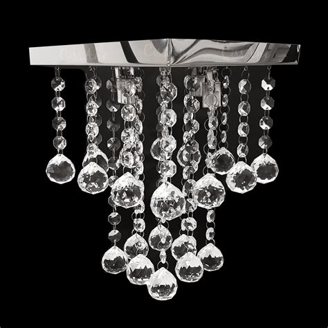 Lustre Cristal Legitimo Sala Quarto 20x25 Duas Camadas MadeiraMadeira