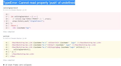 reactjs i am getting typeerror cannot read property push of undefined what should i do