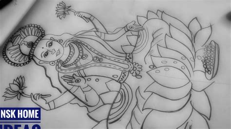 How To Draw Lakshmi How To Draw Lakshmi Devi Easy How To Draw Lakshmi