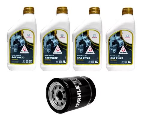 Kit Troca Óleo Original Honda 0w20 Hrv 1 8 16v 2016 Parcelamento sem