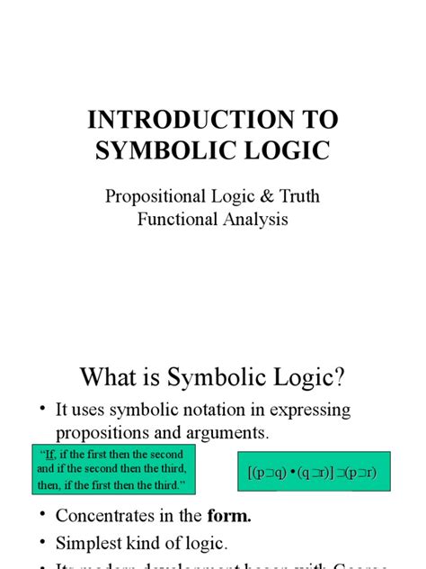 introduction to symbolic logic pdf proposition contradiction