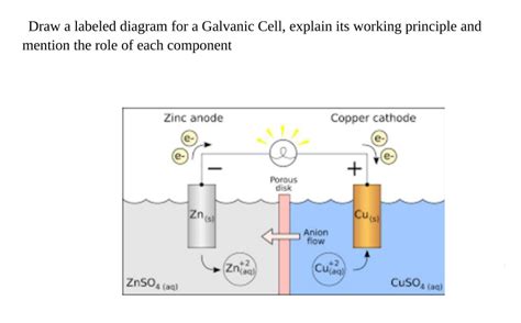 Solved Draw A Labeled Diagram For A Galvanic Cell Explain Chegg