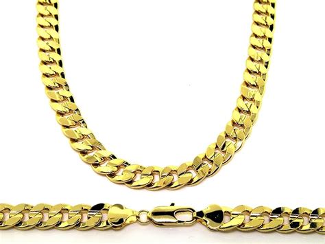 Collier Bling plaqué or 24 carats placage épais maille gourmette