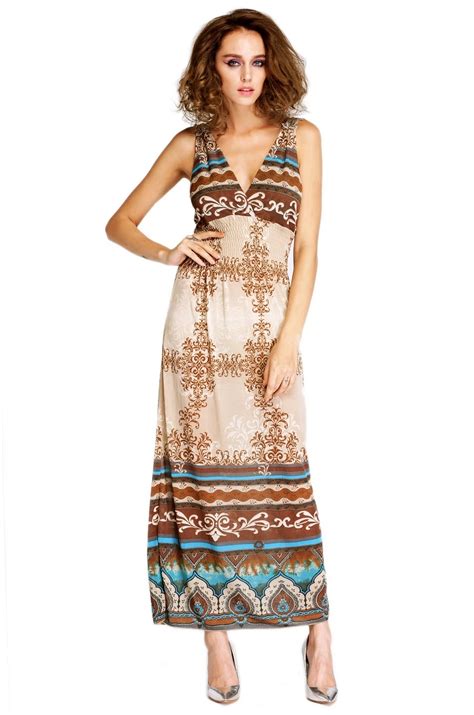 2017 Vestidos Bohemia Verano V Cuello De Las Mujeres Ropa De Las