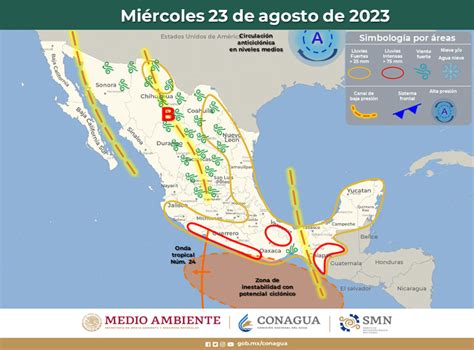 Esta es la LISTA de estados donde habrá fuertes LLUVIAS y granizo HOY