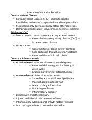 Alterations In Cardiac Function Outline Docx Alterations In Cardiac