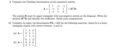 compute the cholesky factorization of the symmetric