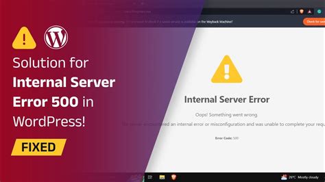 How To Fix Internal Server Error In Wordpress Youtube
