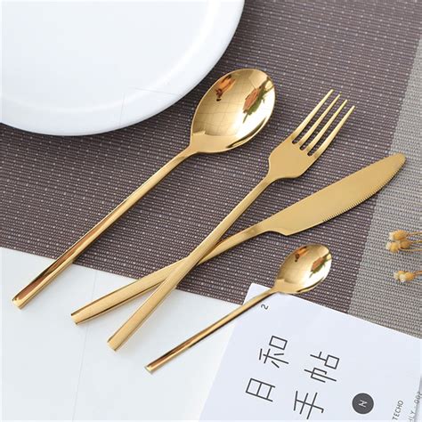 24pcs KuBac Hommi Golden Stainless Steel Steak Kni Grandado