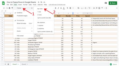 How To Freeze Rows In Google Sheets Officebeginner