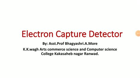 electron capture detector youtube