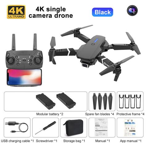 Drone E88 Pro 4K HD Dual Camera Positioning WiFi FPV Professional RC
