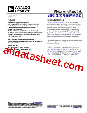 ADPD105 Datasheet PDF Analog Devices