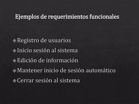 1 Requerimientos Funcionales Y No Funcionales PPT