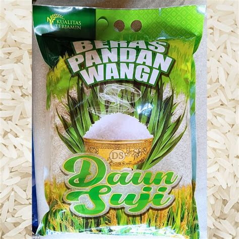 Jual Beras Kemasan Daun Suji Pandan Wangi Kemasan Isi Bersih 5liter