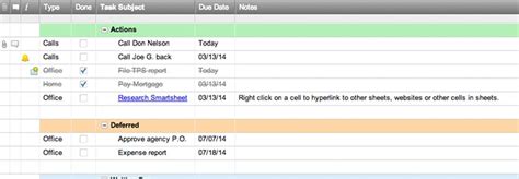 Getting Things Done Gtd Action Tracker Smartsheet