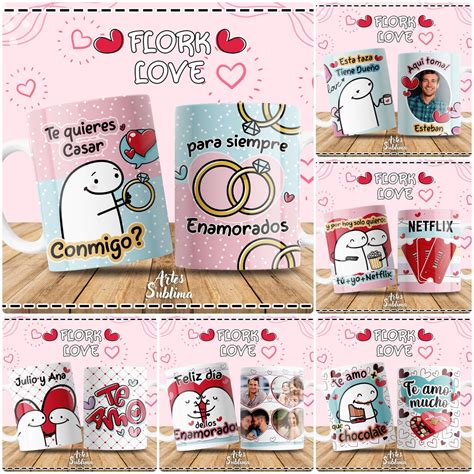24 Diseños Plantillas Enamorados Tazas Flork San Valentin Etsy
