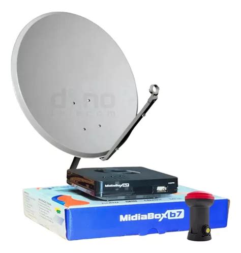 Kit Receptor Digital Century Midiabox Antena Lnbf Ku Frete Gr Tis