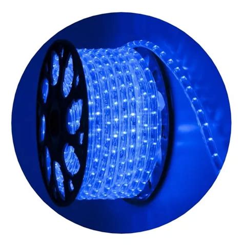 Manguera Tira Led Metros Exterior Azul Navidad Mercadolibre