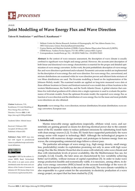 pdf joint modelling of wave energy flux and wave direction
