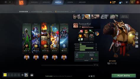 Dota Replay C Offlane Brewmaster Top Core Youtube