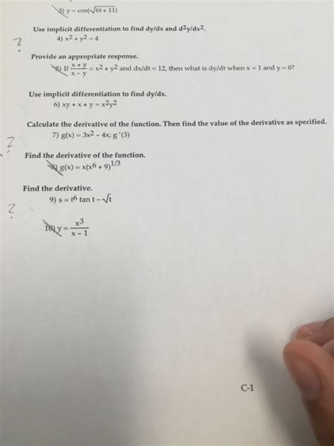 solved use implicit differentiation to find dy dx and