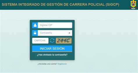 SIGCP Sistema Integrado de Gestión de la Carrera Policial