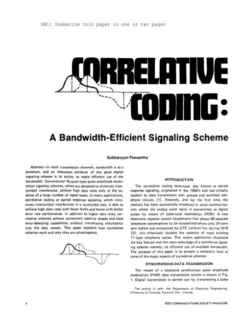 acd401 hw1 pasupathy correlative pdf bandwidth signal processing sampling signal