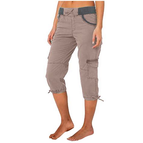 Xysaqa Women S Cargo Capris Pants Lightweight Outdoor Hiking Shorts