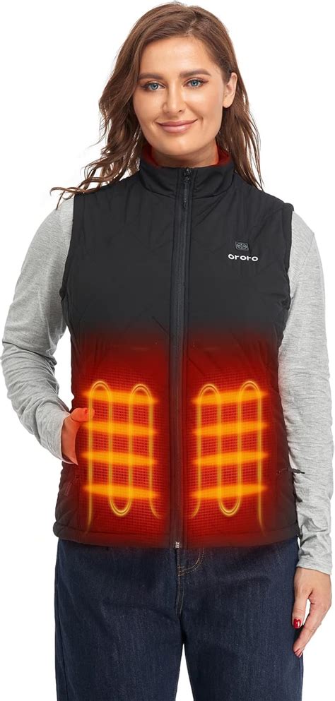 ORORO Women S Heated Vest With Battery Pack Lightweight Quilted Heated