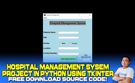 hospital management system project in python using tkinter
