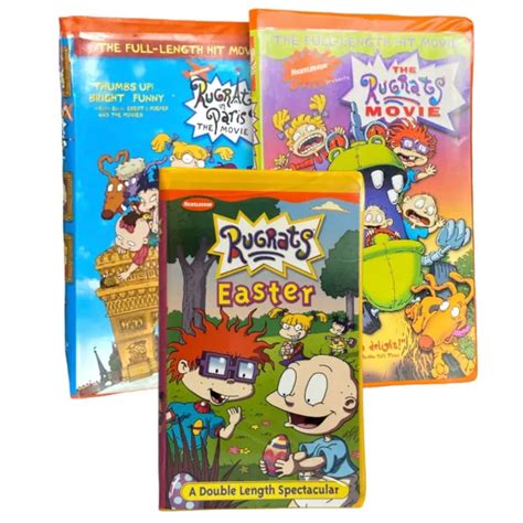 Nickelodeon Rugrats Vhs Lot Of The Rugrats Movie Paris Easter