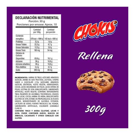 Galletas Gamesa Chokis Rellena Con Chispas Sabor A Chocolate Y Relleno